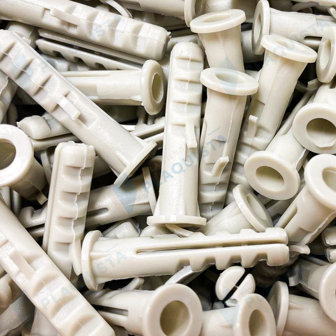 Taco de Nylon Gris 6 x 30mm con Collarín, Cajita Promofix 200 - La ...